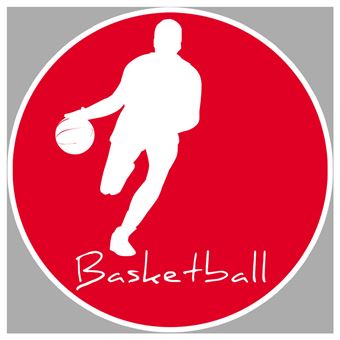Basketball silhouette - 10cm - Sticker/autocollant - Autocollant et ...