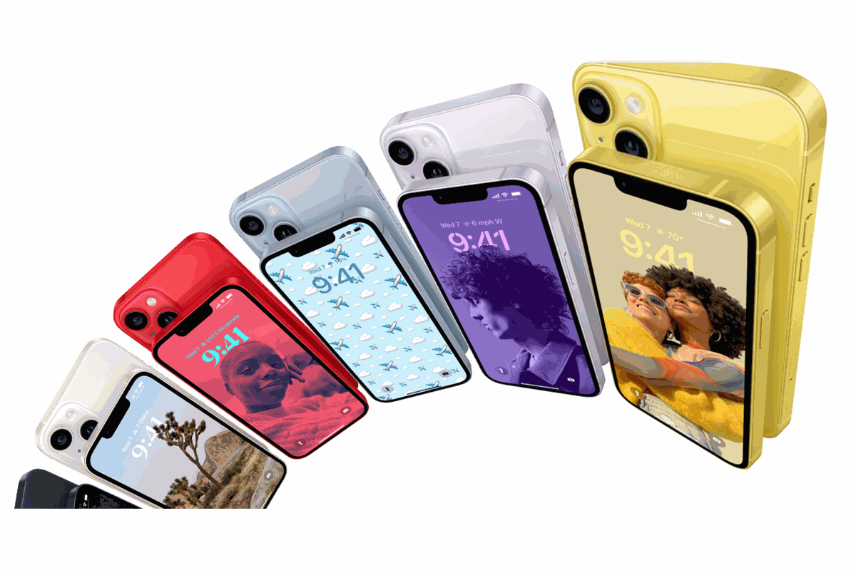 Apple onthult de iPhone 14 in geel