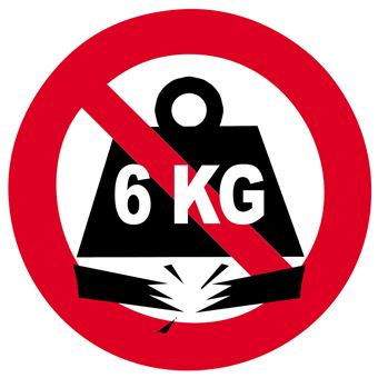 Charge maximale 6 KG - 15cm - Sticker/autocollant - Autocollant et ...