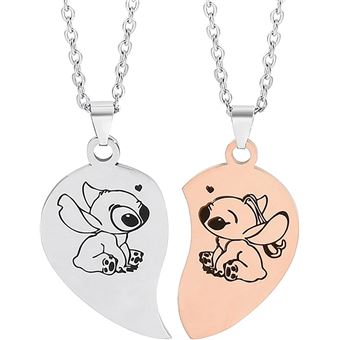 Lot de 2 Collier Stitch Fille Lilo Stitch Collier Stitch Collier à ...