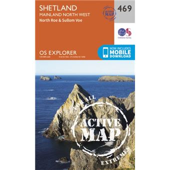 Os Explorer Map Active (469) Shetland - Mainland North West (Os ...
