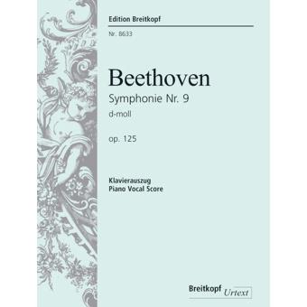 Partitions classique EDITION BREITKOPF BEETHOVEN L.V. - SYMPHONIE N°9 OP. 125 HYMNE A LA JOIE ...