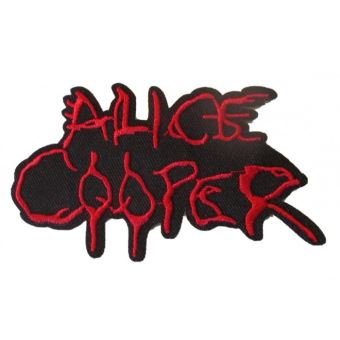 patch alice cooper noir rouge 10.5x5.5cm ecusson thermocollant hard ...