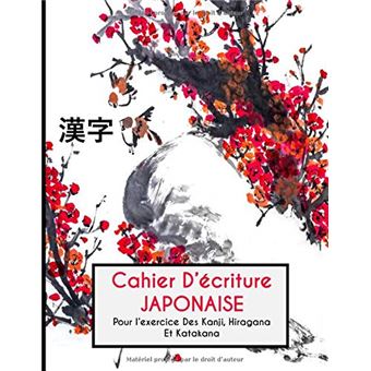 Cahier D'écriture Japonaise - Fiches Genkouyoushi - 120 pages - Format ...