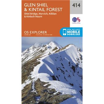 Os Explorer Map (414) Glen Shiel And Kintail Forest (Map) Ordnance ...