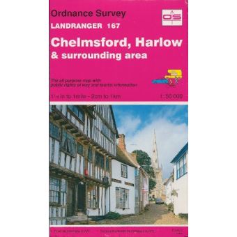 Landranger Maps: Chelmsford, Harlow and Surrounding Area Sheet 167 (OS ...