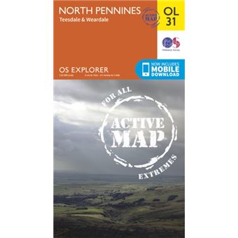 Os Explorer Active Ol31 North Pennines - Teesdale & Weardale (Os ...