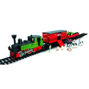 New Ray - TRAIN ELECTRIQUE LOCO + 2 WAGONS + ACCESSOIRES ET ANIMAUX ...