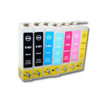 Lot de 7 Cartouches compatible avec EPSON Stylus R265 / R285 / R360 ...