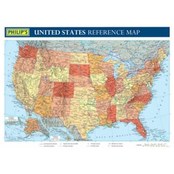 Philip's Reference Map: United States: Political (Wall Map) Unknown ...