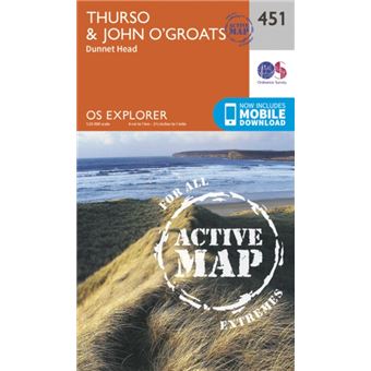 Os Explorer Map Active (451) Thurso And John O'Groats (Os Explorer ...