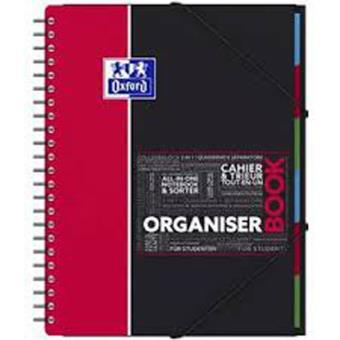 Lot de 5 Cahiers ORGANISERBOOK spiralé, couverture PP, 160 pages seyès ...