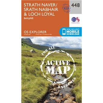 Os Explorer Map Active (448) Strath Naver / Strath Nabhair And Loch ...