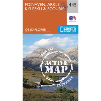 Os Explorer Map Active (445) Foinaven, Arkle, Kylesku And Scourie (Os ...