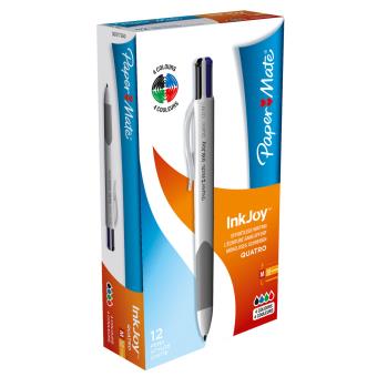 Paper-Mate - Boîte De 12 Stylos Inkjoy 4-Couleurs - Accessoires rabots ...