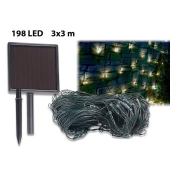 Filet lumineux solaire avec 198 LED blanc chaud - 3 x 3 m - Achat ...