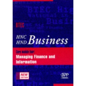 HNC/HND Business: Managing Finance and Information Core Module 4 (HNC ...