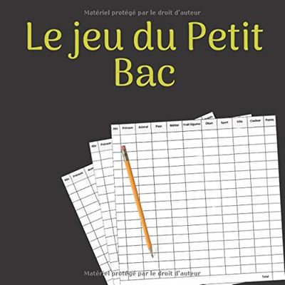 Jeu Du Petit Bac : Carnet de grilles - 100 feuilles de score - 100 ...