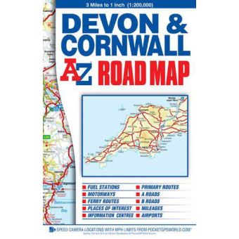 Devon & Cornwall Road Map (A-Z Road Map) - [Version Originale] Inconnu ...