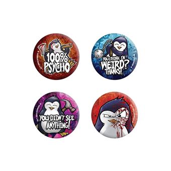 Lot de badges mixtes Psycho Penguin - Pins et badges - Achat & prix | fnac