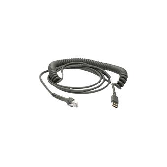 Zebra - Câble USB / réseau - USB (M) pour RJ-45 (M) - 4.6 m - bobiné ...