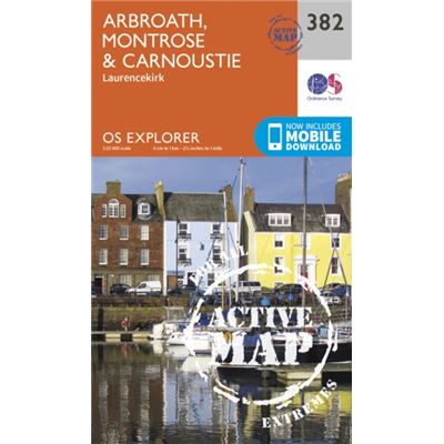 Os Explorer Map Active (382) Arbroath, Montrose And Carnoustie (Os ...