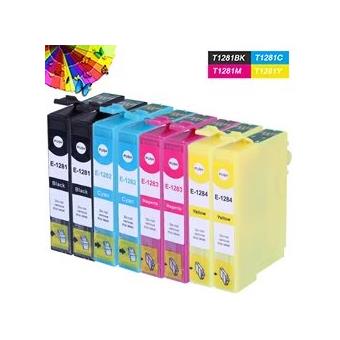 Cartouche compatible - Pack 8 Epson T1281 Cartouches Compatible avec ...