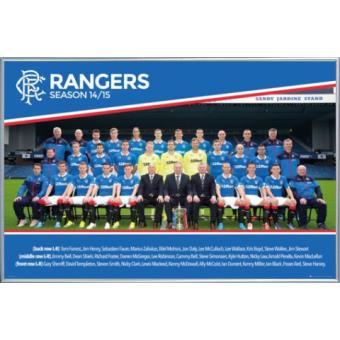 Poster Encadré: Football - Rangers, Team Photo 14/15 (61x91 cm), Cadre ...