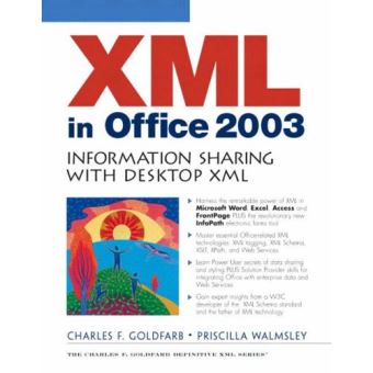XML in Office 2003, CHARLES F GOLDFARB DEFINITIVE XML - livre CDROM - Achat Livre | fnac