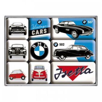 lot 9 magnet bmw voiture vintage cars 502 507 isetta auto aimant frigo ...