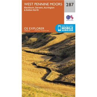 Os Explorer Map (287) West Pennine Moors - Blackburn, Darwen And ...
