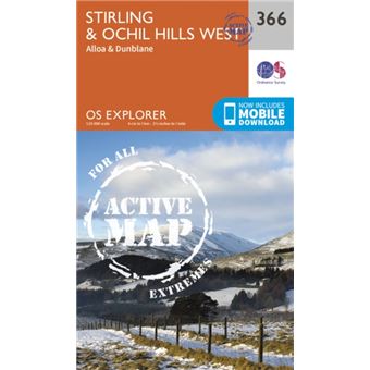 Os Explorer Map Active (366) Stirling And Ochil Hills West (Os Explorer ...