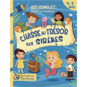 Chasse au trésor des sirènes kit complet Pour enfants de 4 à 7 ans ...
