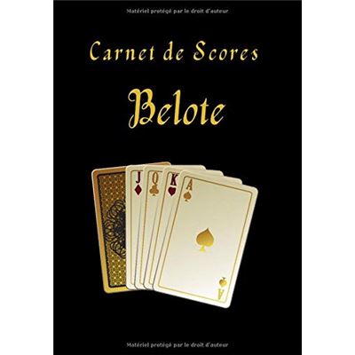Carnet de Scores Belote avec tableaux à remplir – 100 pages format 18 x ...