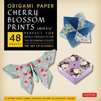 Origami Cherry Blossoms Paper Pack Large 8 1/4: 48 Sheets. 8 Double ...