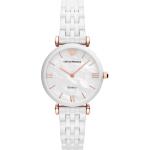 Montre Femme Emporio Armani Retro AR1486 Bracelet blanc en ceramique Montre Top Prix fnac