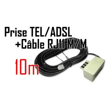 CABLING® Filtre ADSL + Câble RJ11/RJ11 Cat 5 m/m - 10 métres - Câbles ADSL - Achat & prix | fnac