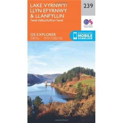 Os Explorer Map (239) Lake Vyrnwy And Llanfyllin, Tanat Valley (Map ...