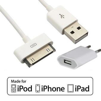 Pack de charge 2 en 1 iphone 3/4/ipod/ipad - câble + prise - Chargeur ...