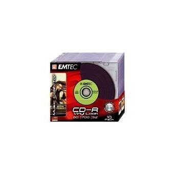 EMTEC Vinyl Look - CD-R x 10 - 700 Mo - support de stockage - Autres ...