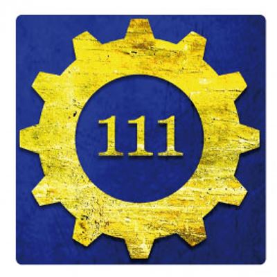 Logos Poster-Sticker Autocollant - Vault 111 (9x9 cm) - Autocollant et ...
