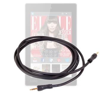 Câble audio avec prises Jack 3,5 mm mâles pour Kobo Aura H2O (H20) - Connectique et chargeurs ...