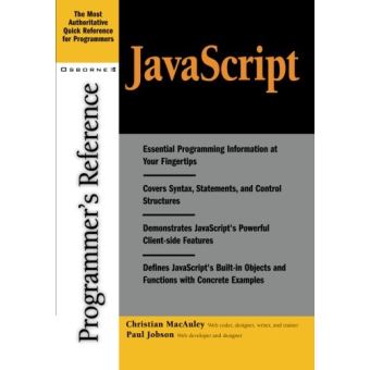Javascript Programmer's Reference - broché - Achat Livre | fnac