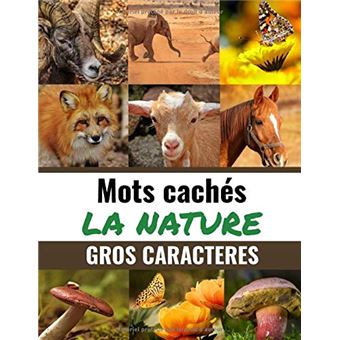 Mots Cachés La Nature : Mots mêlés Adultes Gros Caractères (avec ...