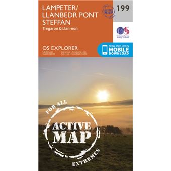 Os Explorer Map Active (199) Lampeter, Tregaron And Llan-Non (Os ...