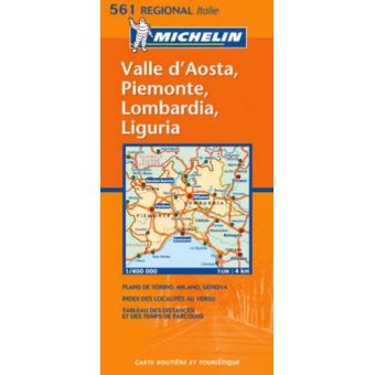 Michelin Map 561 Regional. Valle d'Aosta, Piemonte, Lombardia, Liguria ...