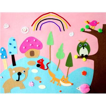Kit tableau en feutrine forêt enchantée - sodertex - Autres accessoires ...