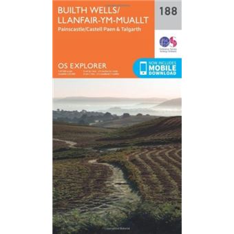 Os Explorer Map (188) Builth Wells, Painscastle And Talgarth (Map ...