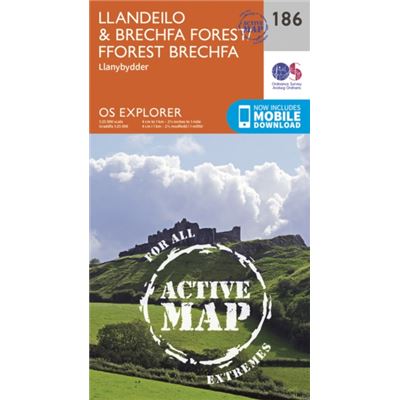Os Explorer Map Active (186) Llandeilo And Brechfa Forest (Os Explorer ...