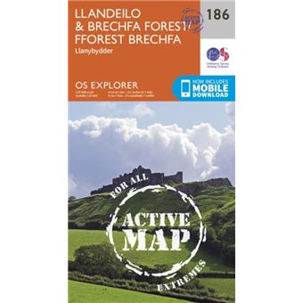 Os Explorer Map Active (186) Llandeilo And Brechfa Forest (Os Explorer ...